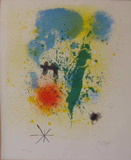 Joan Miro (1893 1983) Signed Lithograph & Arches
