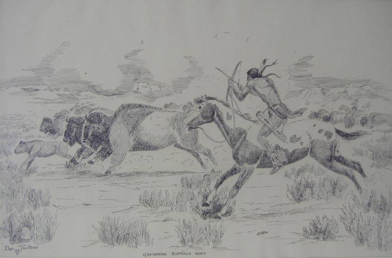 Dan J. Taulbee (wolf Alone), Cheyenne Buffalo Hunt