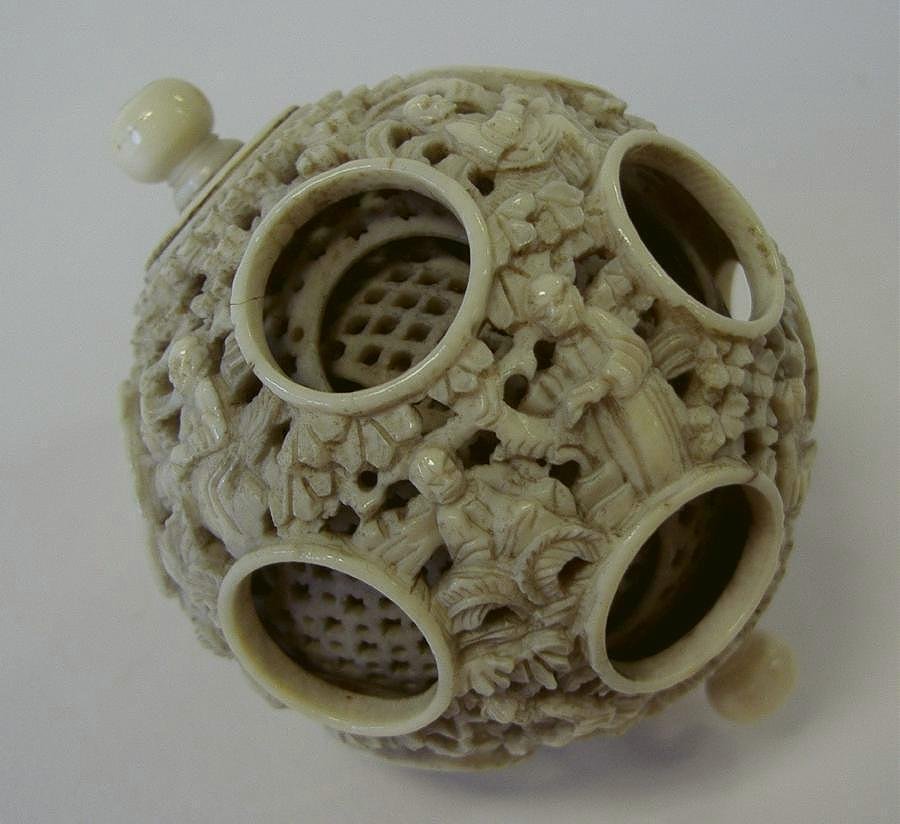 Chinese Carved Ivory Puzzle Ball