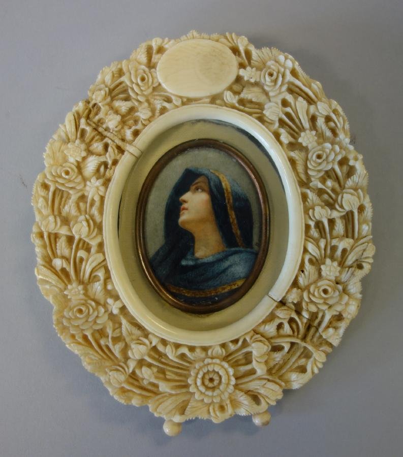 Miniature Portrait in Ivory Frame, Signed - Dec 05, 2013 | Klein James ...