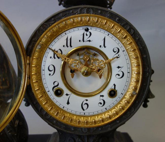 Ansonia Figural Mantel Clock, Roman Soldier : Lot 4