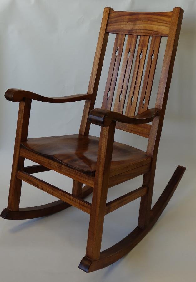 Monarch Curly Koa Wood Rocking Chair