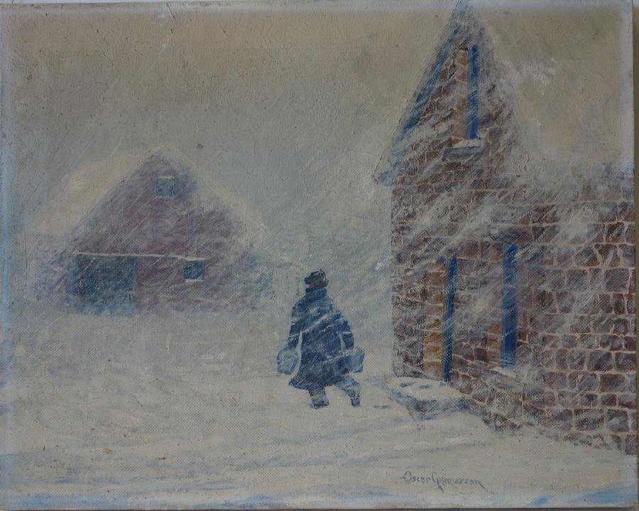 Oscar Gunnarson (1884 1962) Kansas Winter