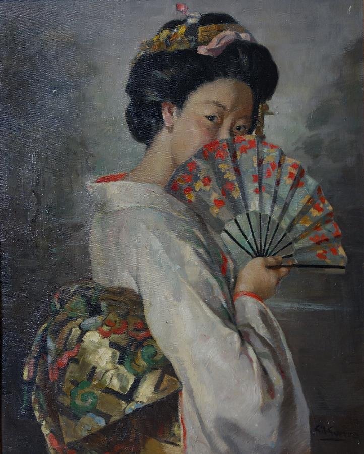 Gil Guerra, Geisha Oil on Canvas