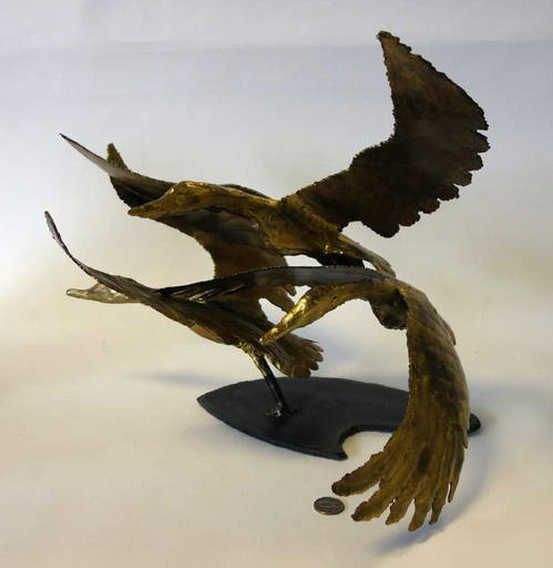 Bob Gerdes, Steel Sculpture, Geese In Flight