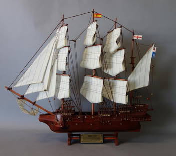 Metal Ships Model Of A Spanish Galleon