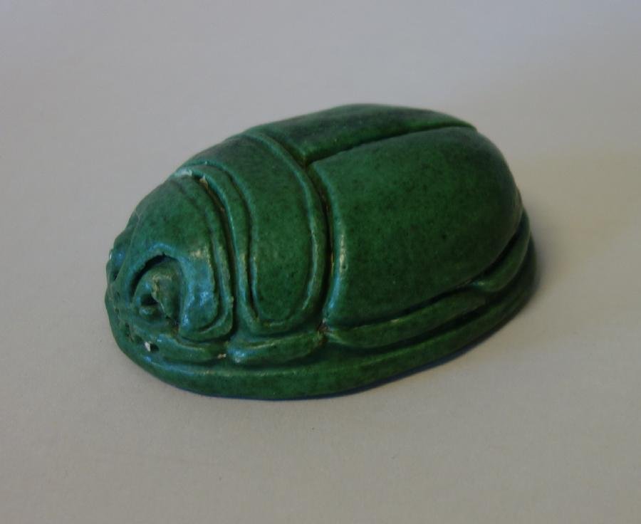 Grueby - Style Art Pottery Scarab Paperweight