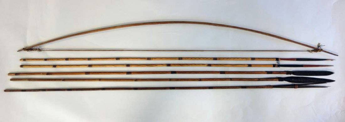 Ethnographic Polynesian Spears & Bow