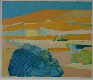 Vintage Roger Muhl Landscape Lithograph