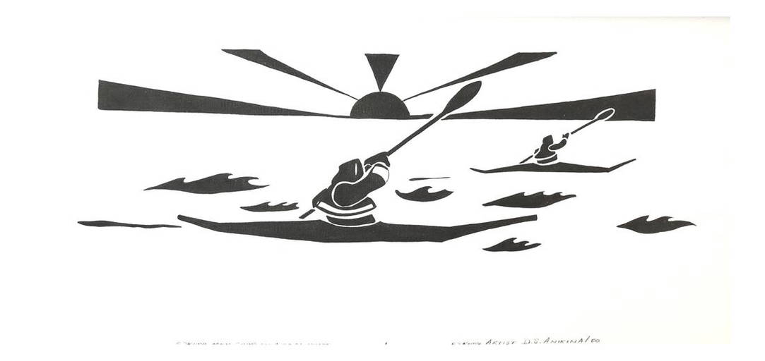 Canadian Inuit Oil Painting