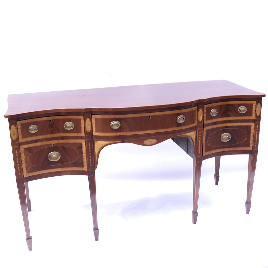 Sheraton-Style Serpentine Sideboard