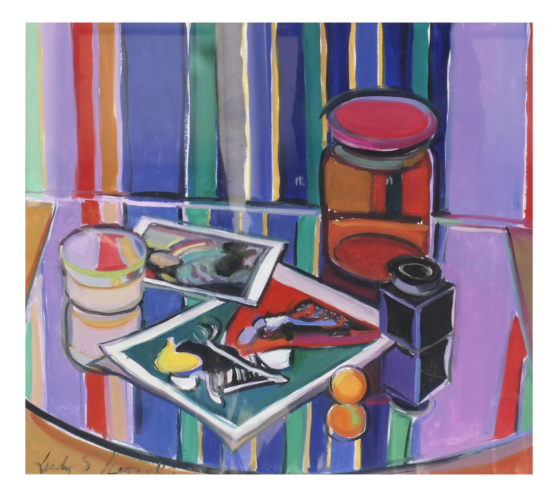 Judy Hendricks, "Pictures, Jars and Stripes"