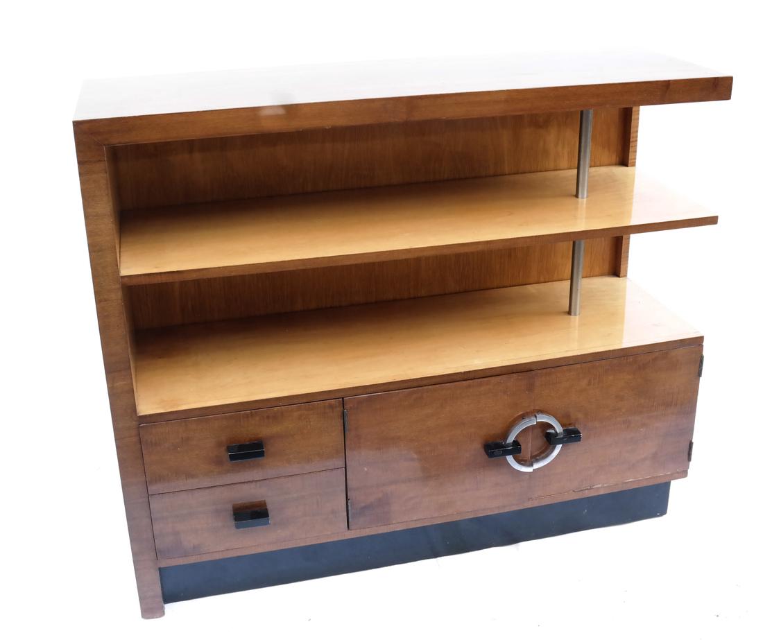 Gilbert Rohde Asymmetrical Bookcase Cabinet