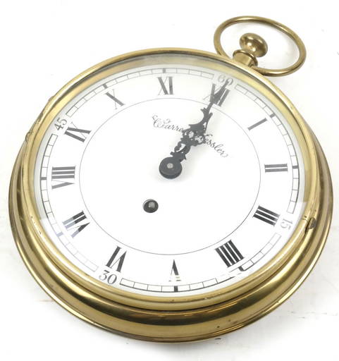 Brass Pendant Clock By Warren Kessler