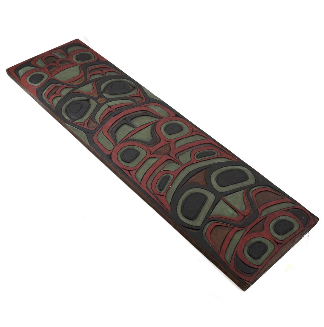 Northwest Coast Carved Totem Panel