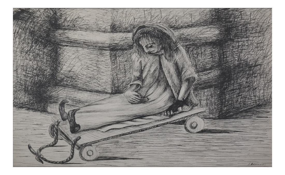 Juan Soriano, Lame Child Pen And Ink