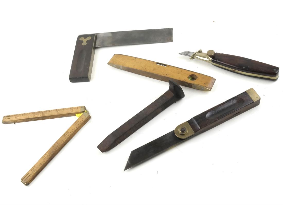 Group Of Five Antique Construction Tools