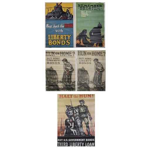 World War I Assorted Fear Of The "hun" Posters