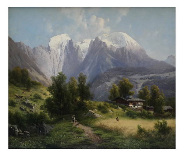 Karl Millner (german, 1825 1895), Mountain Landscape