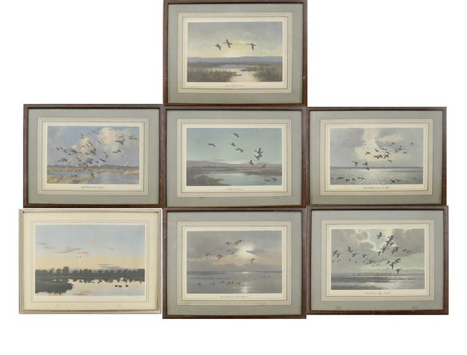 Peter Scott Seven Duck Prints