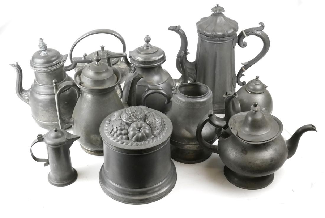 8 Assorted Pewter Pots