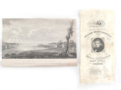 Unlisted Harrison And Tyler Campaign Silk Ribbon