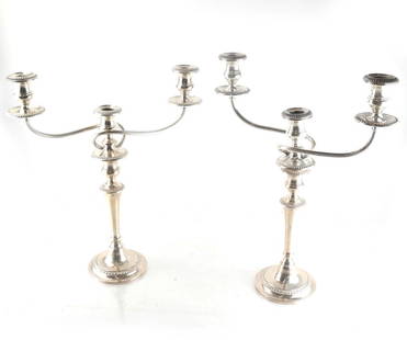 Gorham Nouveau Sterling Silver Weighted Candelabra