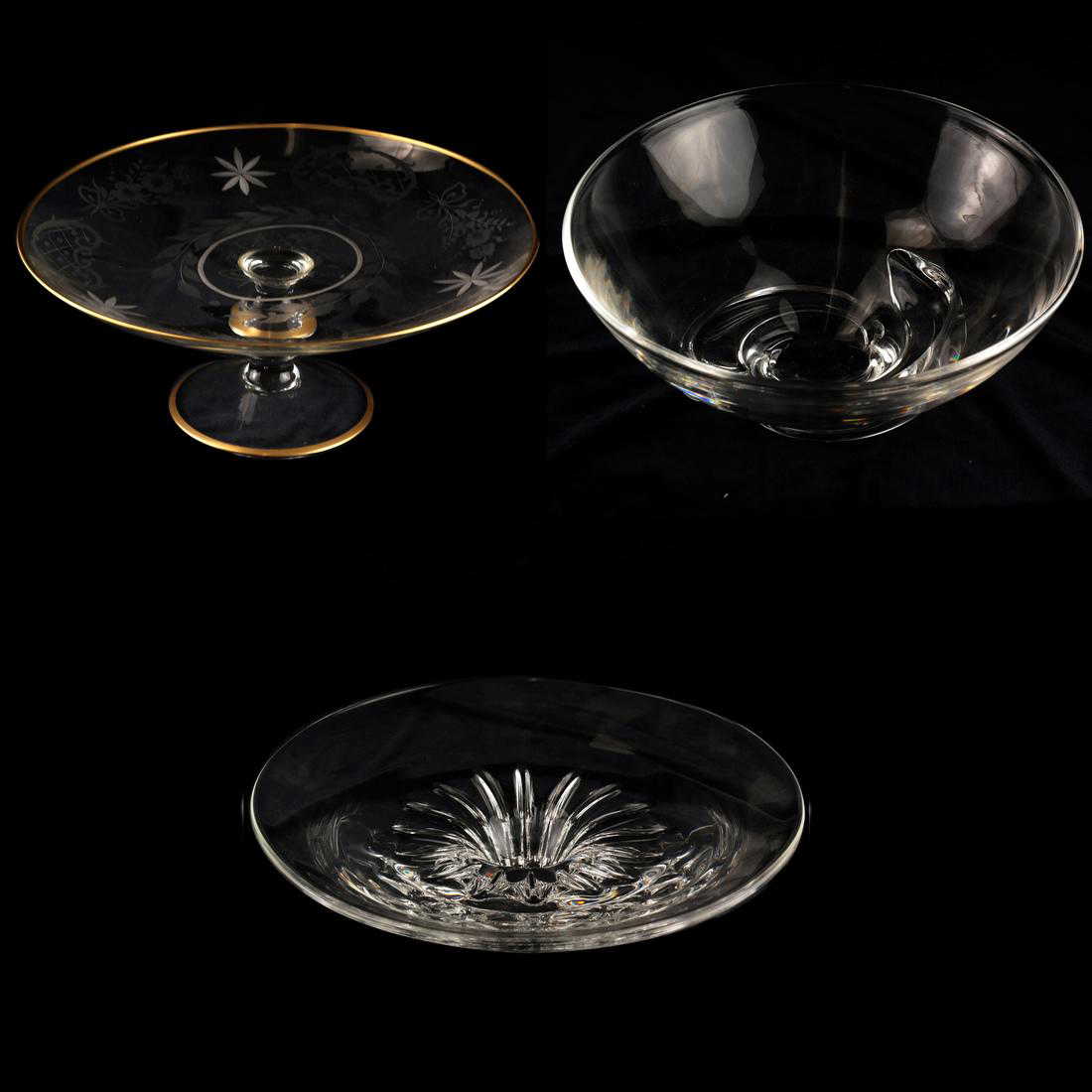 Steuben Glass Bowl And Two Others