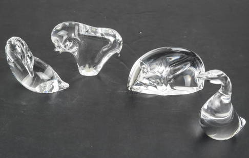 Collection Of Steuben Crystal Animals