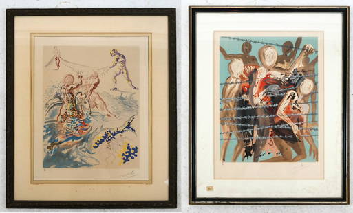 Salvador Dali: Two Portraits Lithographs