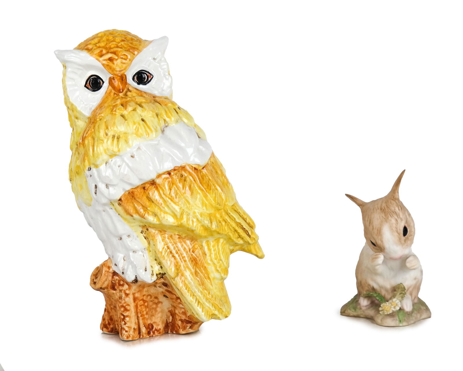Cybis Porcelain Bunny and a Majolica Owl - Sep 12, 2020 | Roland NY in NY