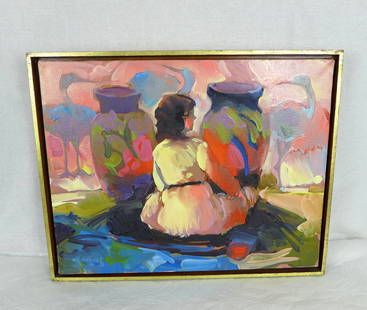 Impressionist Woman Oil Painting On Canvas Lindberg