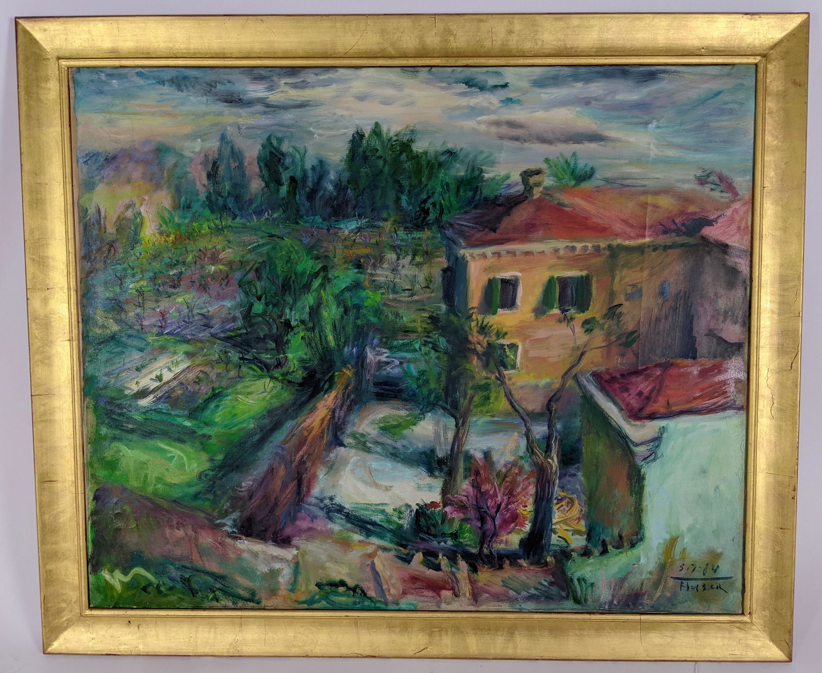 Robert HUBER: Farm Scene - Oil Painting (#0303) on Mar 25, 2022 ...