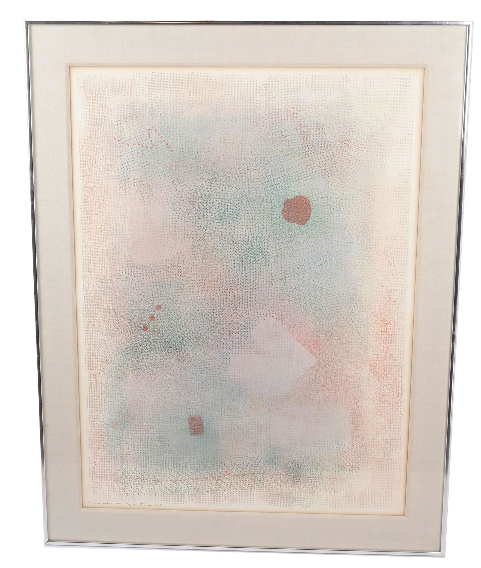 Robert Natkin: Red & Blue Abstract Lithograph