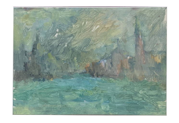 Robert Huber: Mountain Scene Painting