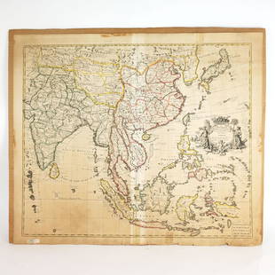 Rare 1721 John Senex "a New Map Of The World"