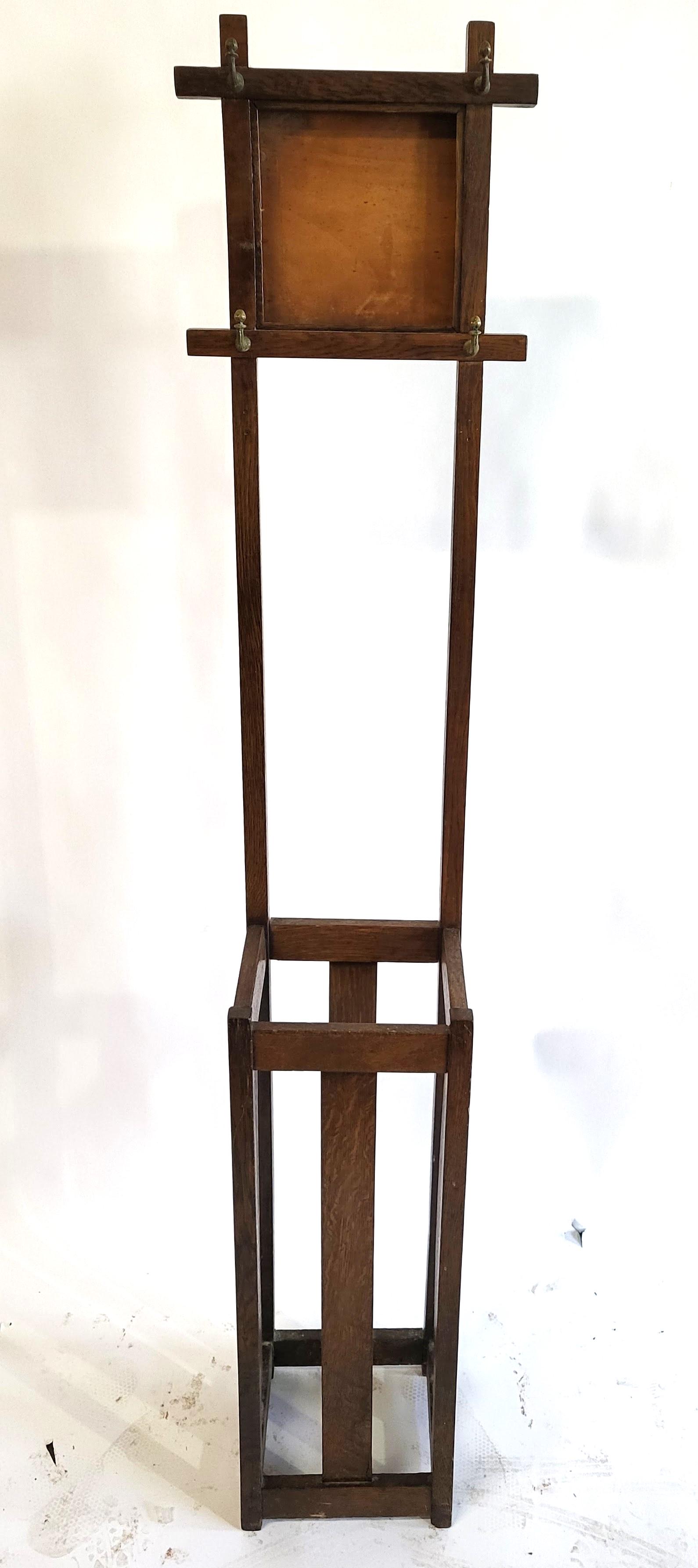 Mission Oak Hall Tree