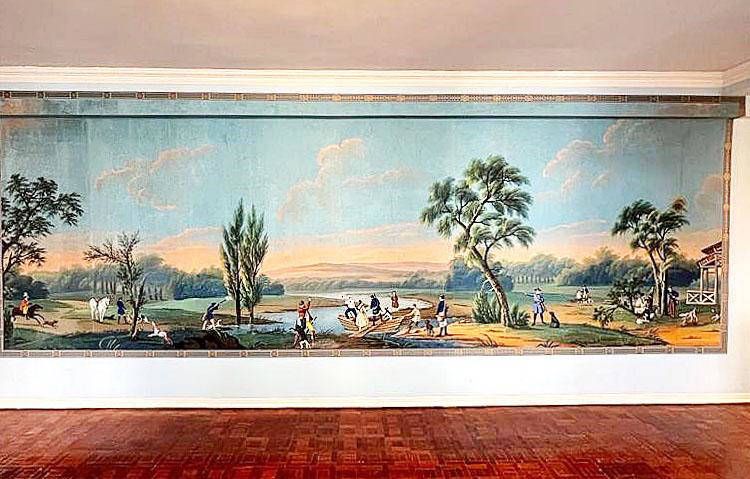 Hand Painted Scenic Wallpaper, Long Scene