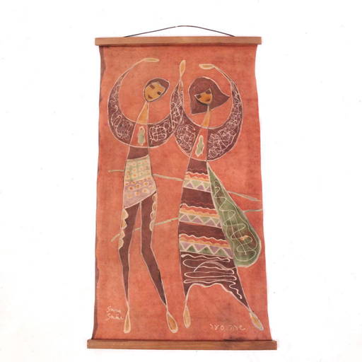 Sara Saar: Two Figures Screen Print Scroll