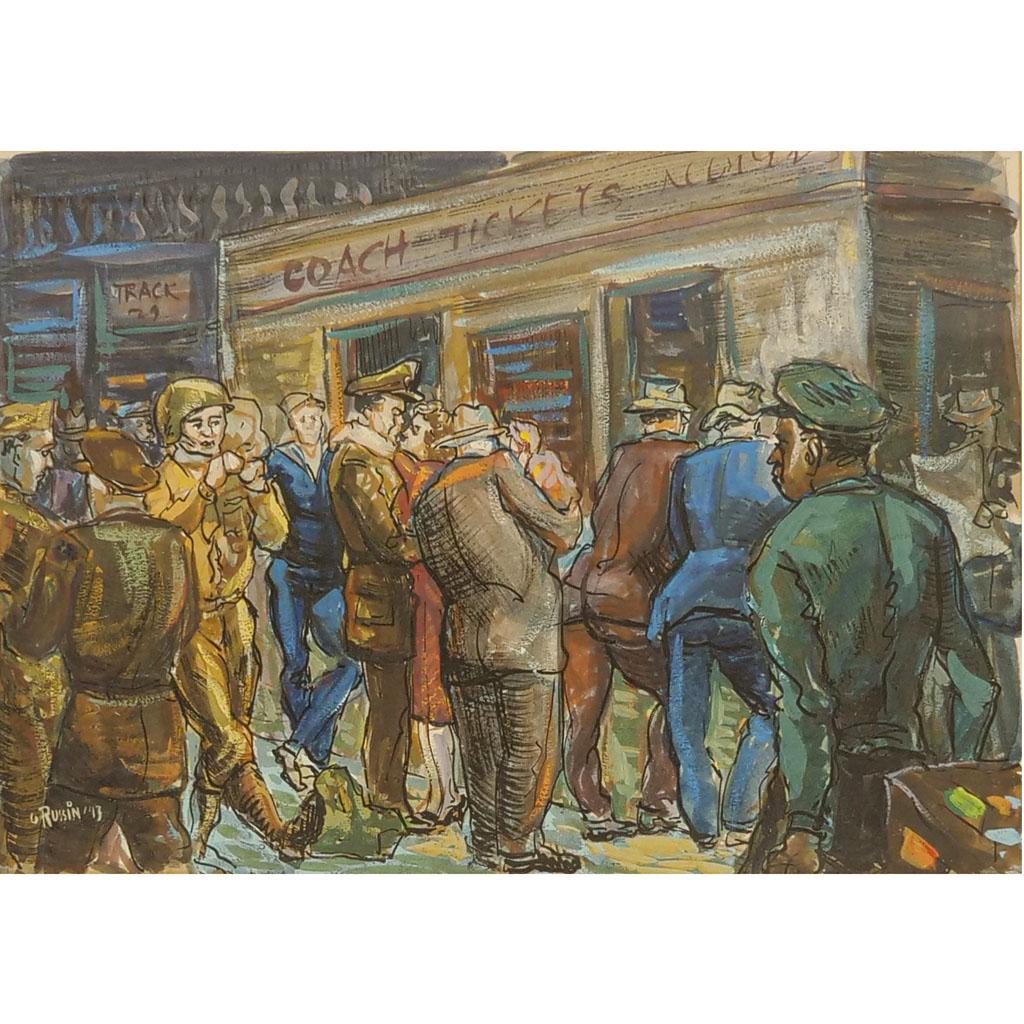 George Russin: Street Scene - M/m Auction