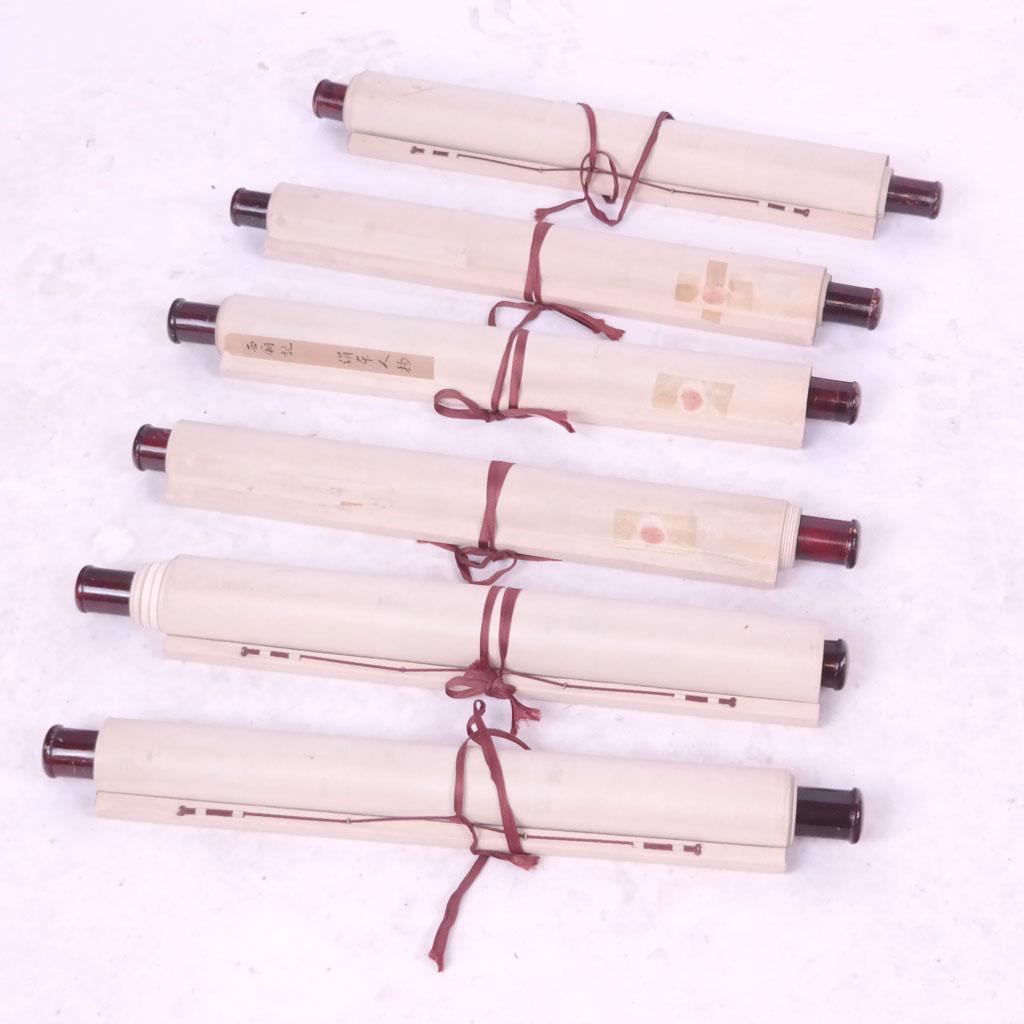 Six 19th C. Chinese Painted Scrolls Auction