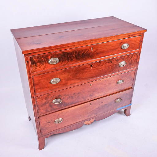 American Federal Period Mahogany Chest Of Drawers