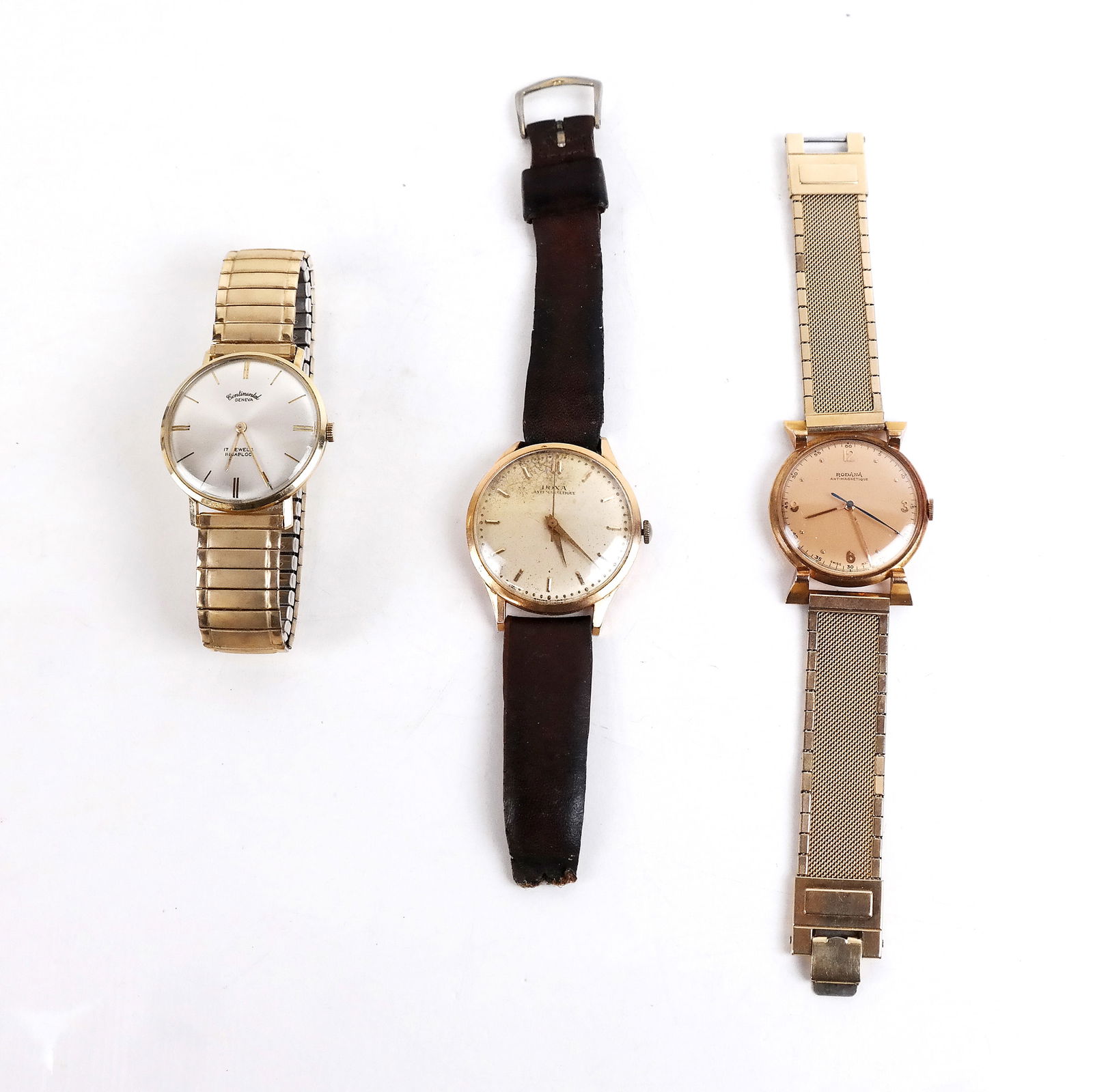 Three 14k Gold Case Watches Auction