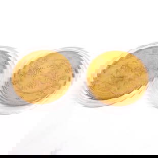 3 Chinese Gold One Tael Donut Shaped Sycee