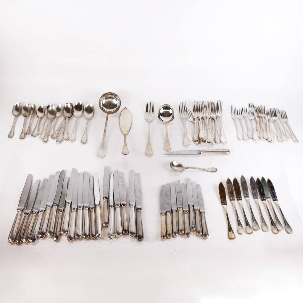 Christofle Silver Plate Flatware - 84 Pcs. Auction