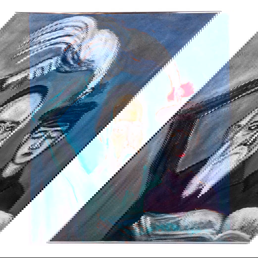 Gabriel Glickman: Rabbi Blessing - Oil Painting Auction