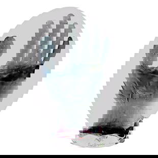 Italian Murano Eye Glass Sculpture By Pino Signoretto Famous Artist