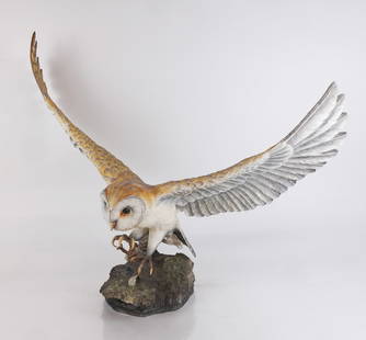 2 Boehm Porcelain Owls Sculptures