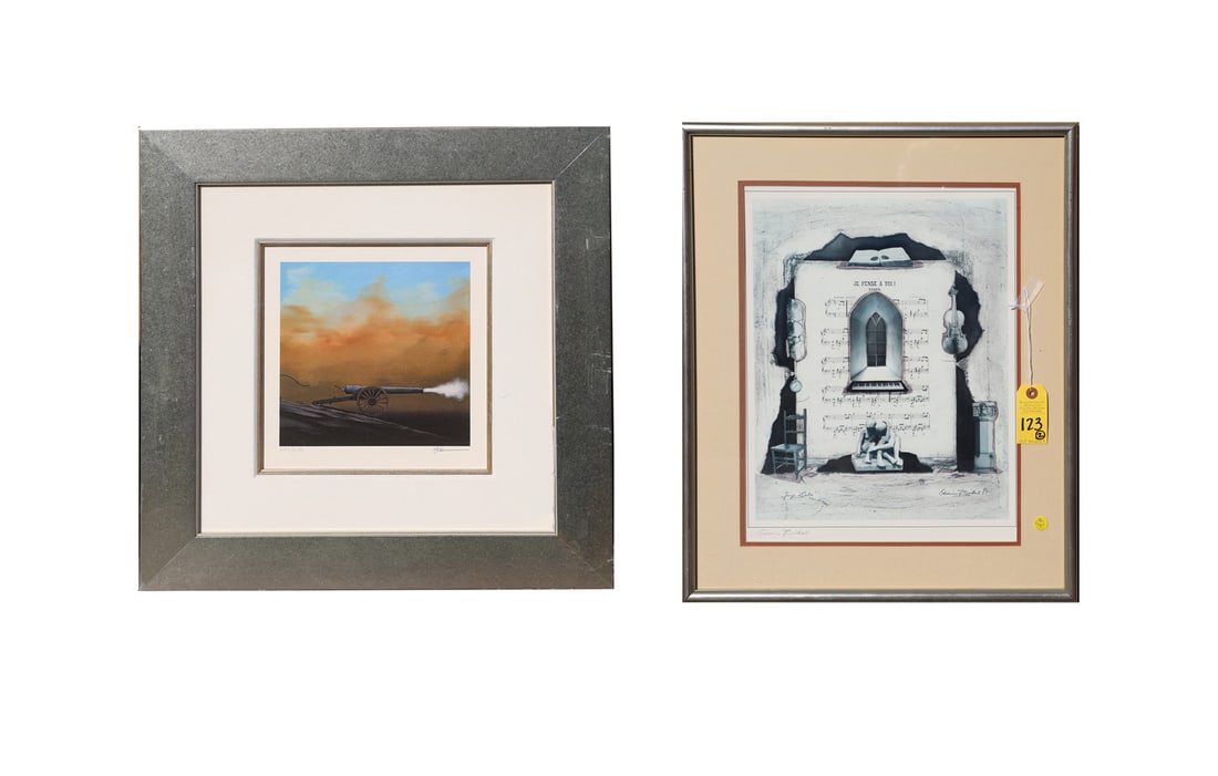 Two 20th C. Prints, Robert Deyber & Armin Birkel Auction