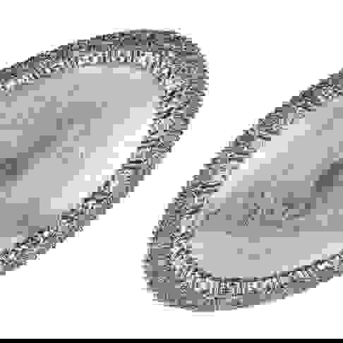 Large Round Silver Plate Platter Auction